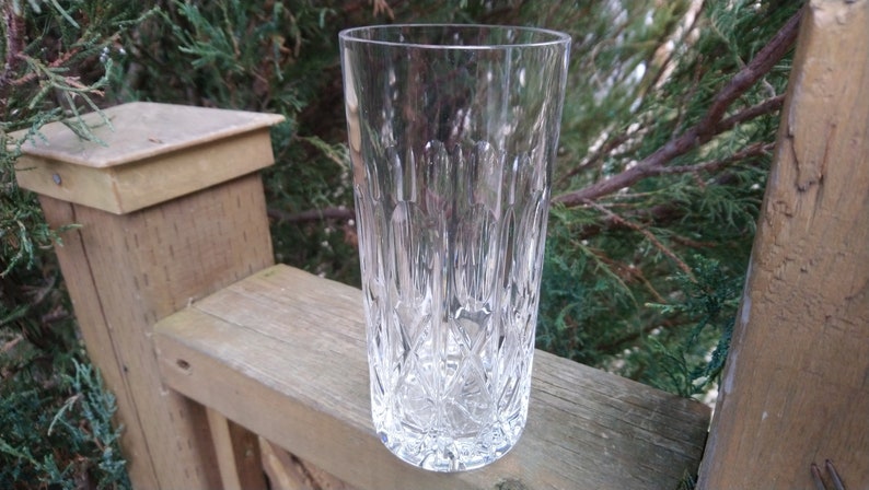 Lead Crystal Water Glasses,set of Four, Heavy Crystal Barware Highball ...