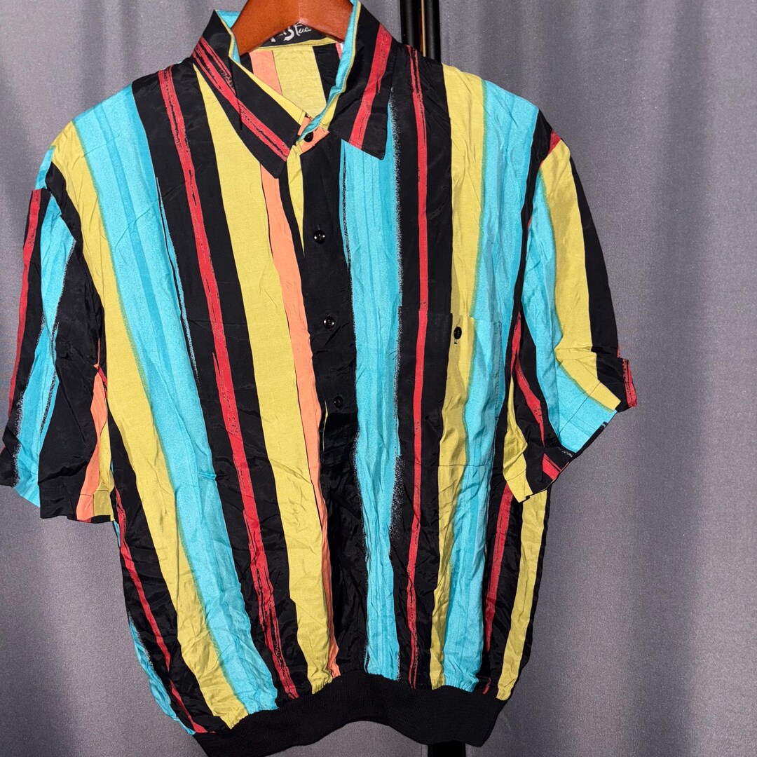 Men’s Vintage 80s 90s Abstract Shirts, Vintage Shirts, Men’s Dress ...