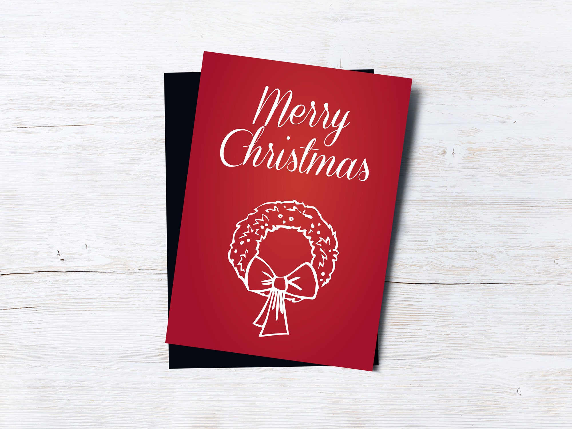 Red Christmas card Printable 11x15cm Instant download - Etsy Italia