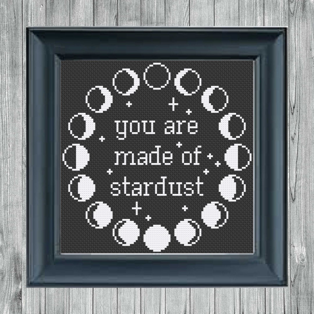 You Are Made of Stardust Cross Stitch Pattern Spooky Cross Stitch ...
