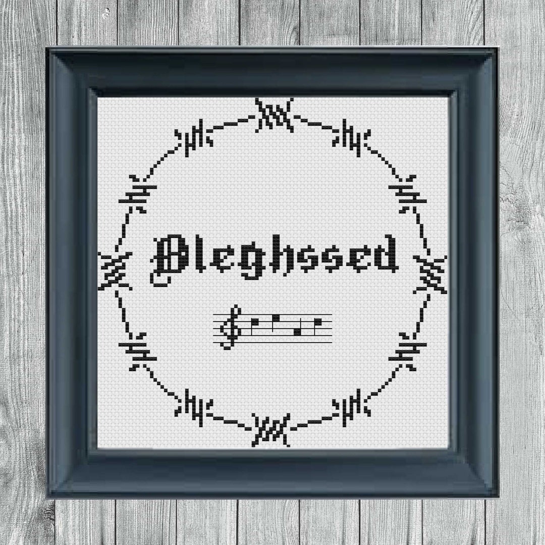 Bleghssed Cross Stitch Pattern Metal Music Cross Stitch - Etsy