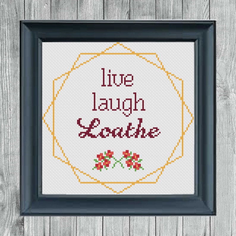 Live Laugh Loathe Cross Stitch Pattern Subversive Cross - Etsy