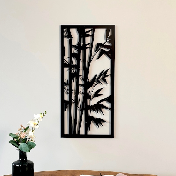 Metal Bamboo Wall Art - Etsy