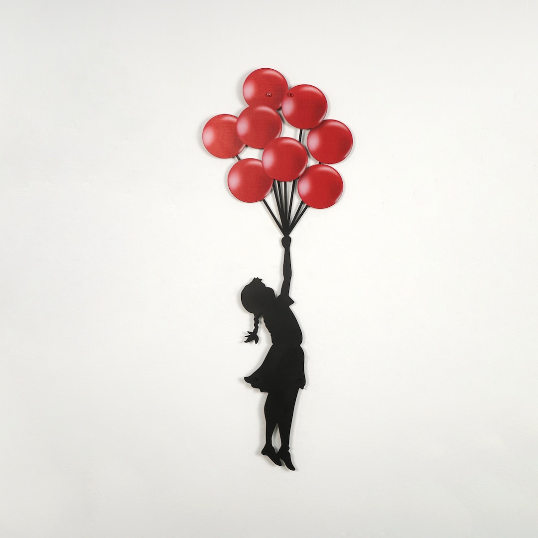 Banksy Art Balloon Girl Metal Wall Decor Urban Street Decoration ...