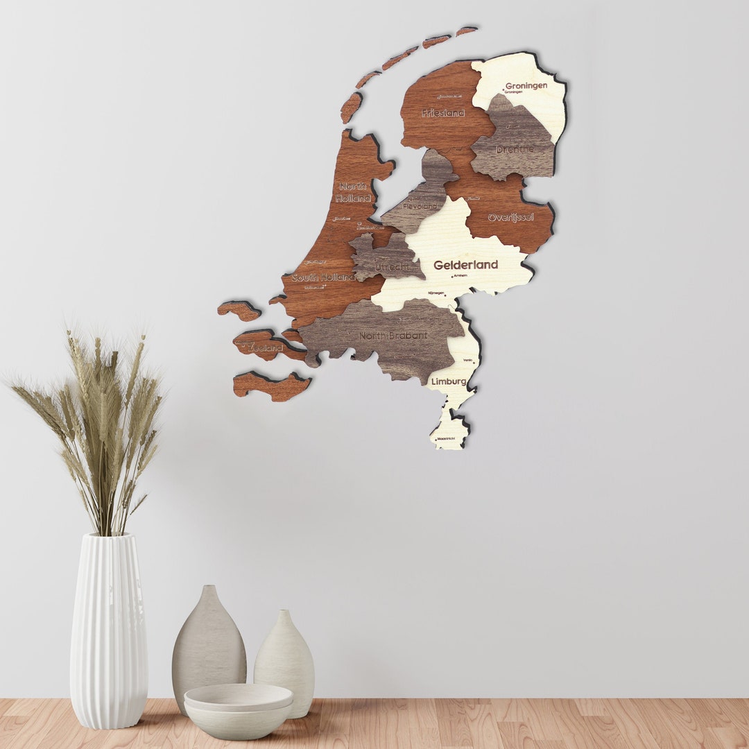 3D Wooden Nederland Map Netherland Map Anniversary Gift Map - Etsy Ireland