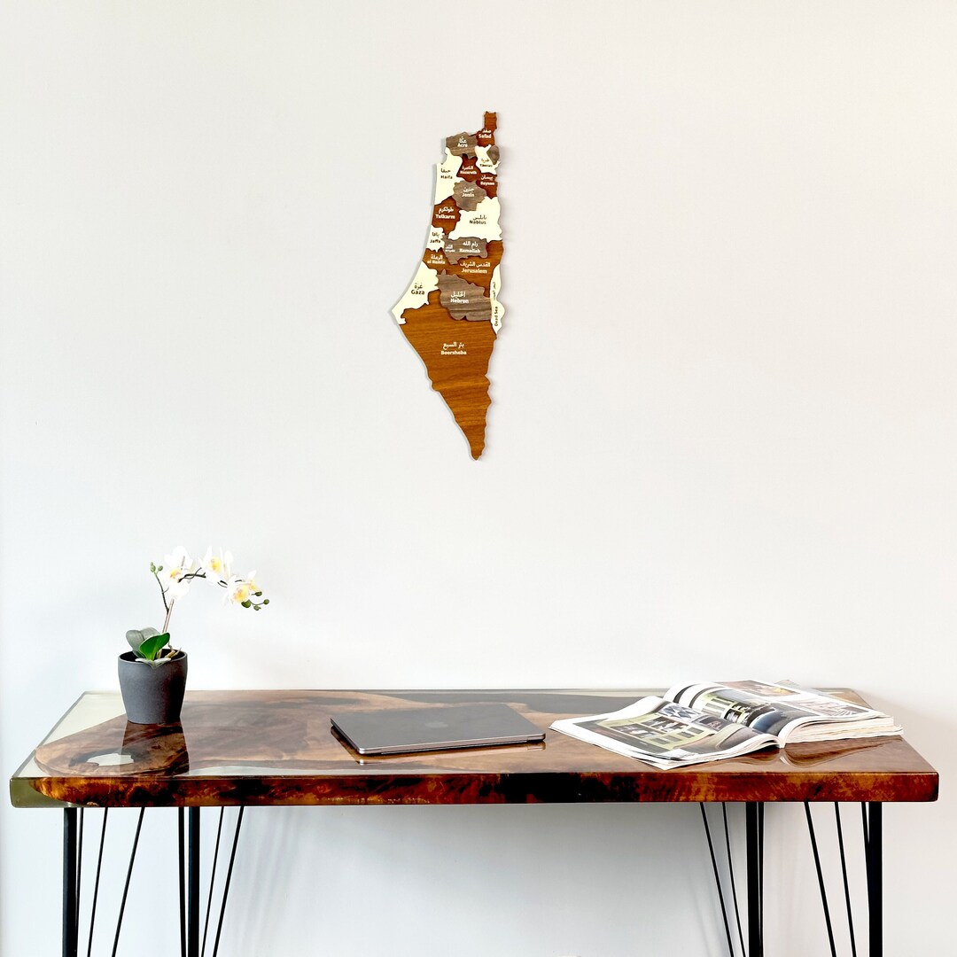 Wooden Palestine Map Free Palestinian Gift for Palestinians - Etsy UK