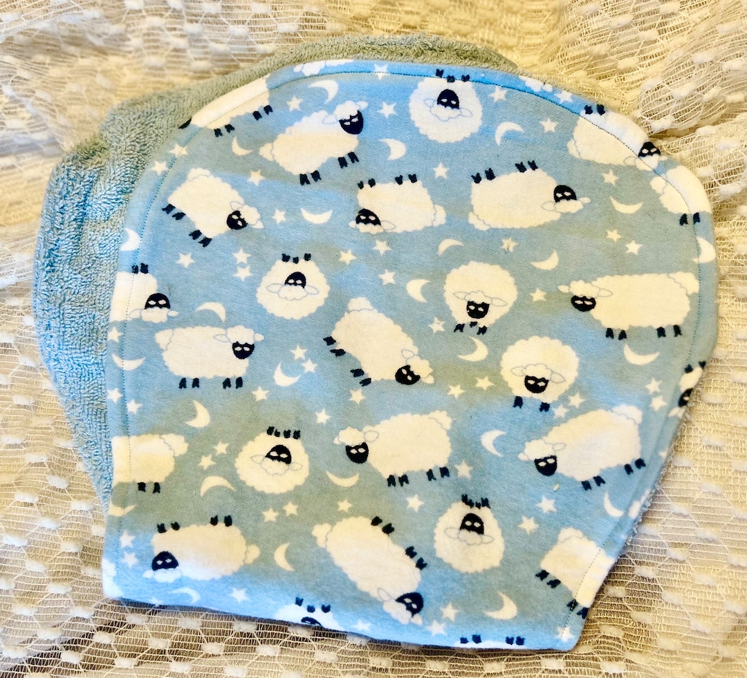 Blue Sheep Baby Burp Cloth - Etsy