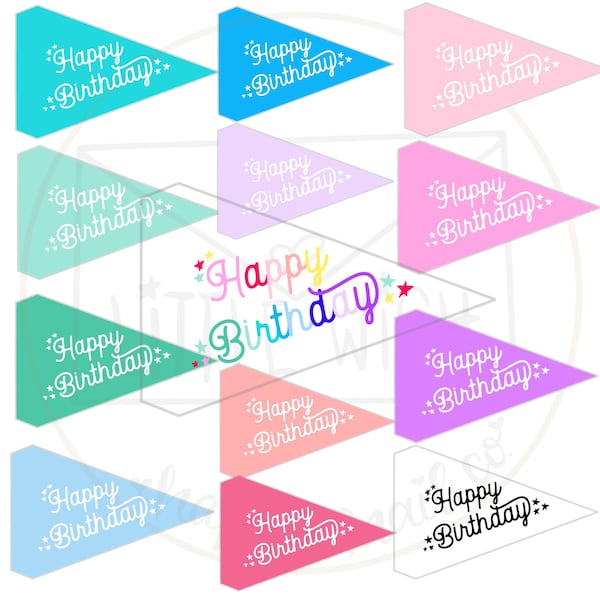 Birthday Pennant - Etsy