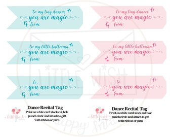 Recital Gift Tags - Etsy