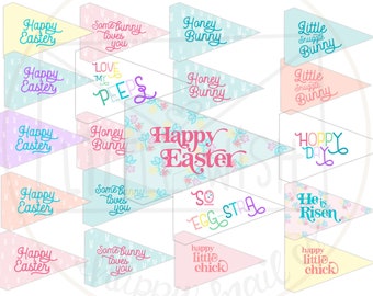 Greetings From the Easter Bunny Pennant Flag Set Printable - Etsy