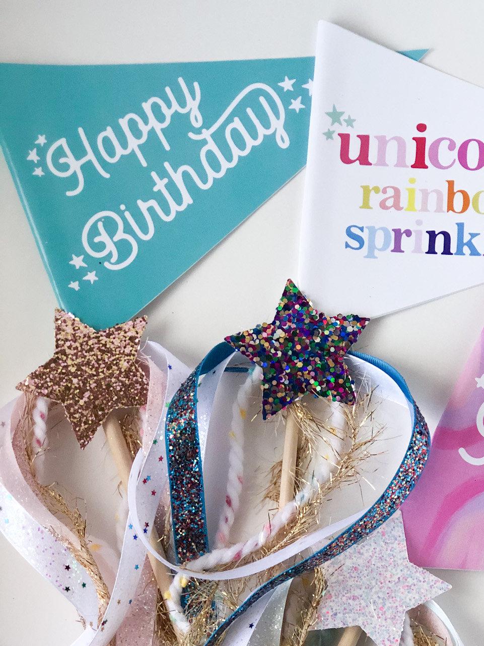 Printable Happy Birthday Pennant Flags: Colorful Party Decor (digital ...