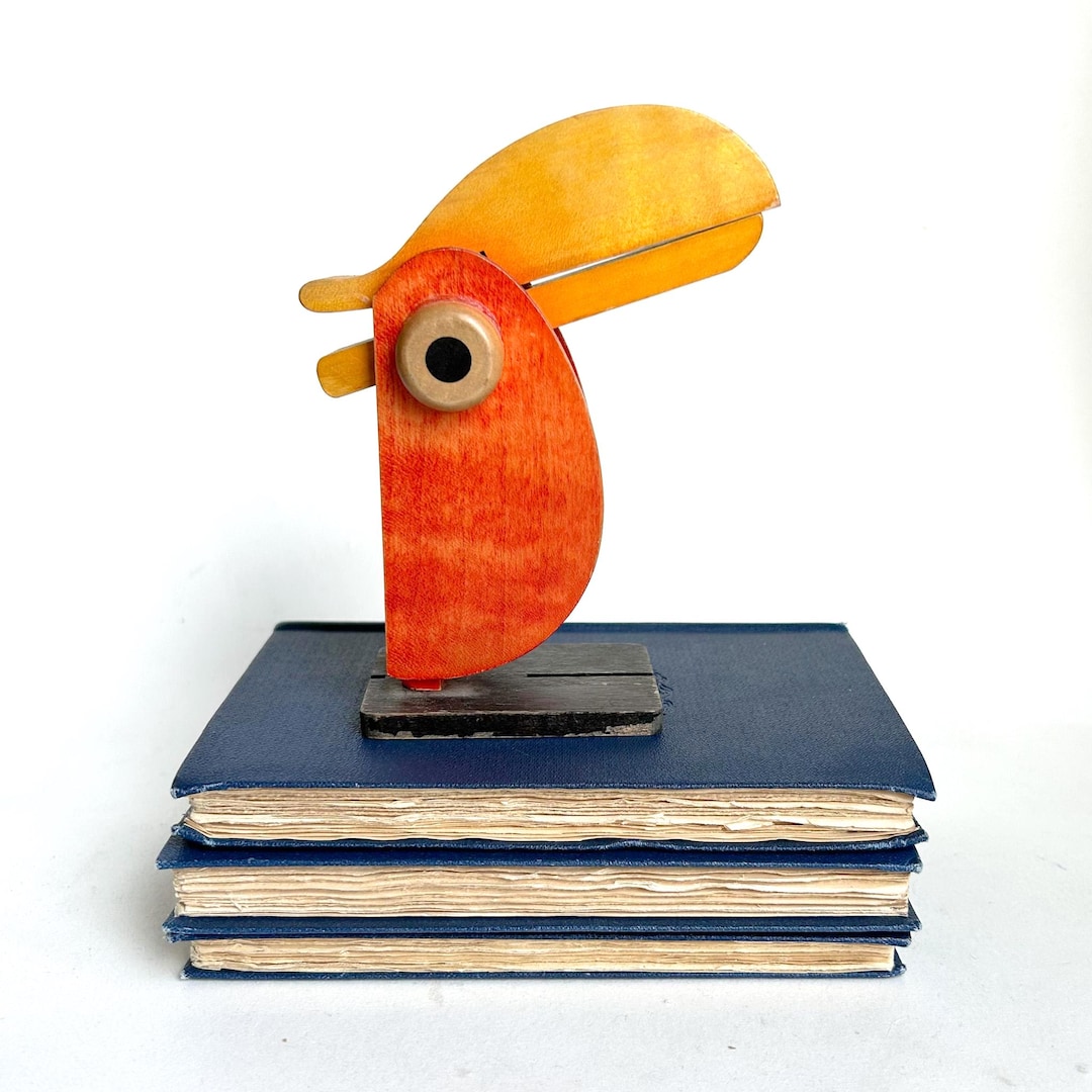 Vintage Wood Toucan Bird Memo Note Holder. - Etsy