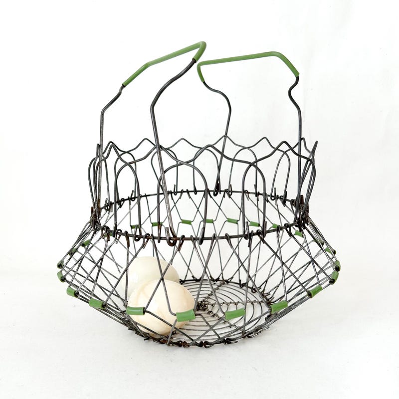Collapsible Wire Egg Basket - Etsy