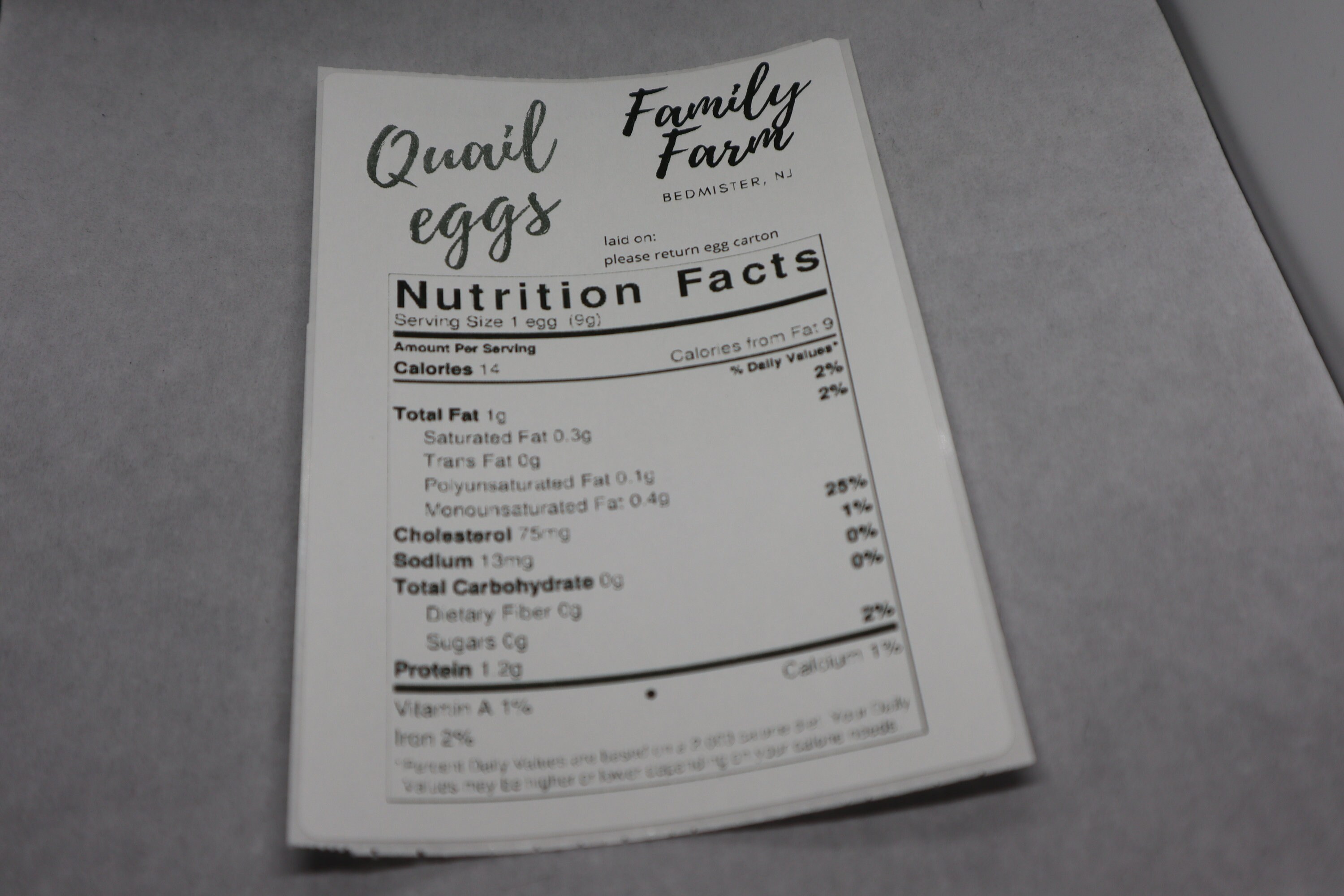 Quail Carton Label Thermal Printed 6x4 Portrait - Etsy