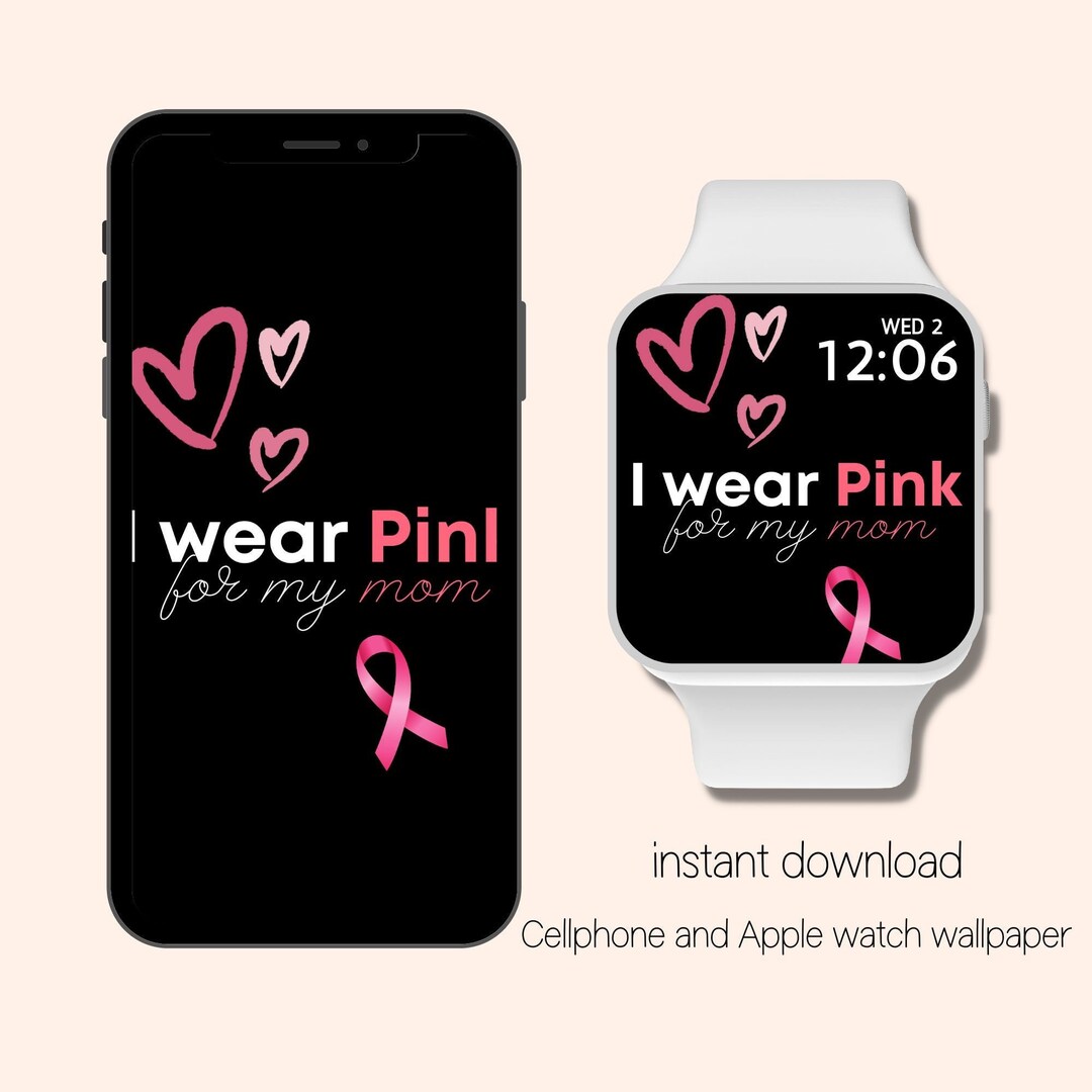 Apple Watch Wallpaper Breast Cancer Awareness, Apple Watch Face, I Wear ...