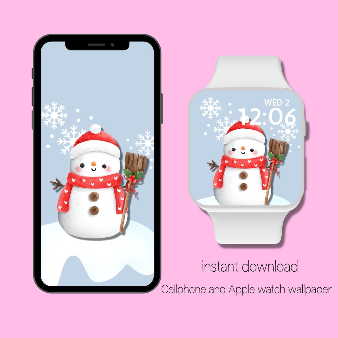 Snowman Apple Watch Wallpaper | Winter Wallpaper | Hello Winter ...