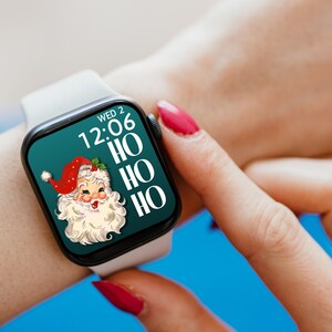 Vintage Santa Ho Ho Ho Apple Watch Wallpaper | Christmas Wallpaper ...