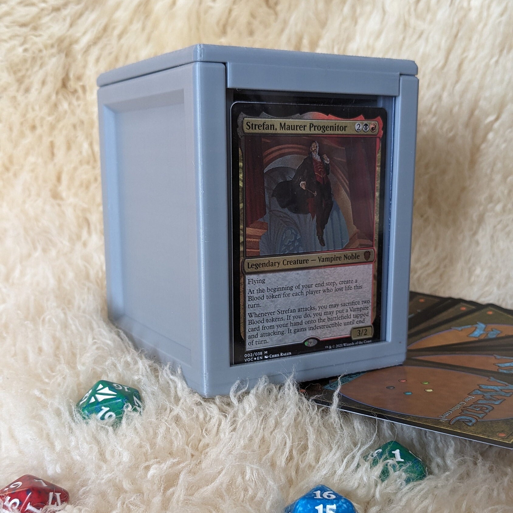 Commander Display Deck Box 100 Double Sleeved Cards Magnetic 3D Printed ...