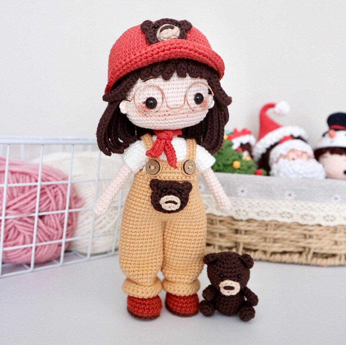 Beary Girl Doll Crochet Pattern: Amigurumi PDF (9.8 Inch) - Etsy