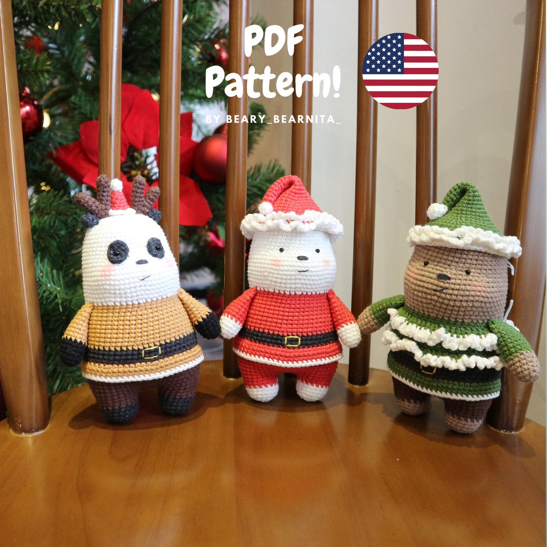 Christmas Bears Costume Crochet Pattern. Amigurumi Crochet Pattern.pdf ...