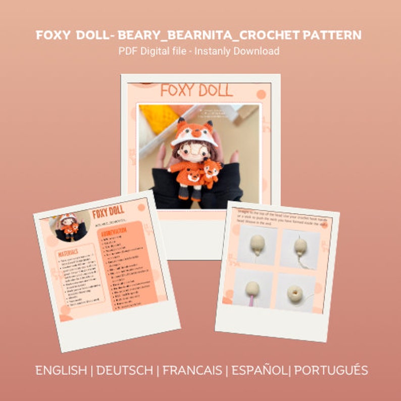 Foxy Crochet Doll Pattern. Amigurumi Crochet Pattern. - Etsy