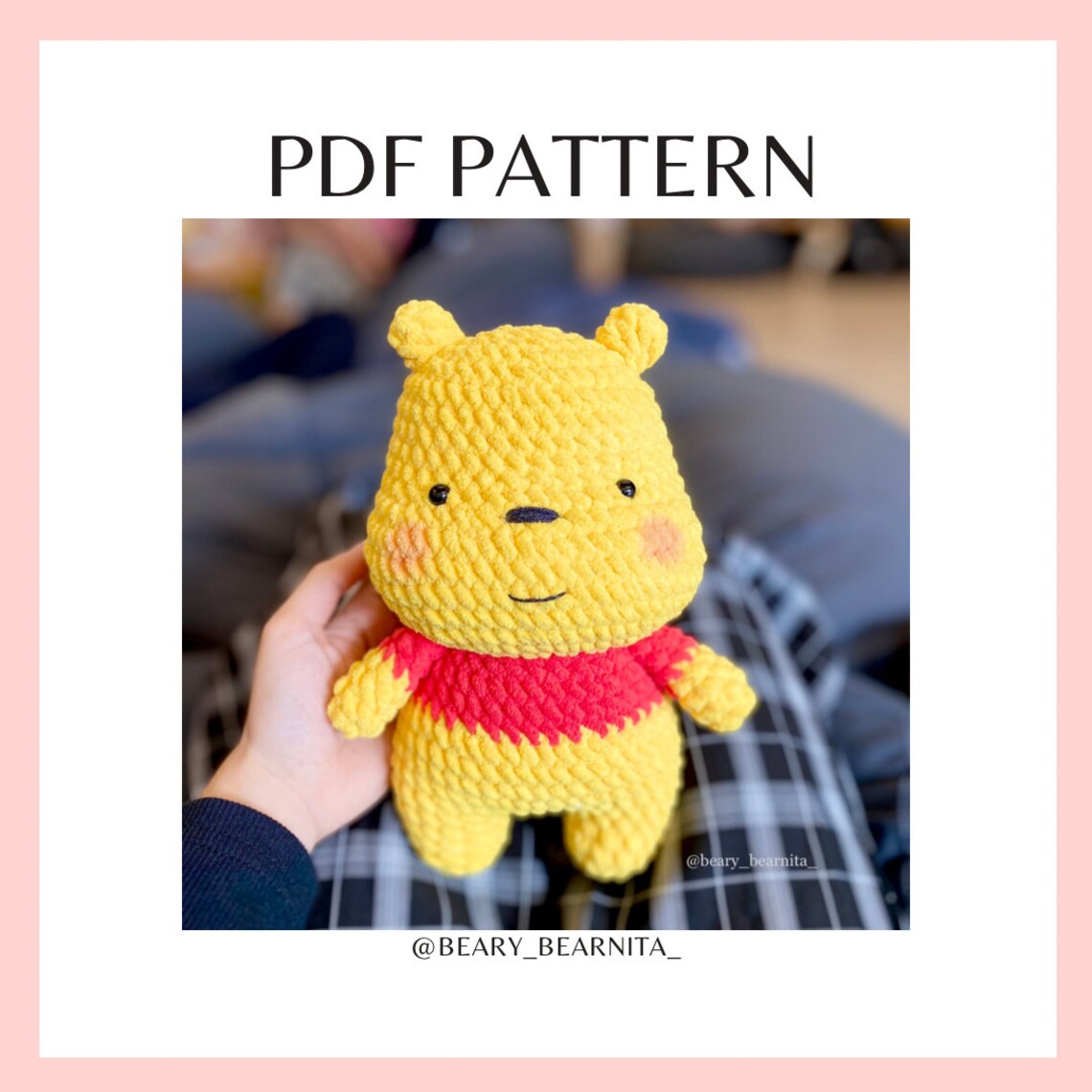 Chunky Pooh Crochet Pattern. P.O.O.H Amigurumi Crochet - Etsy