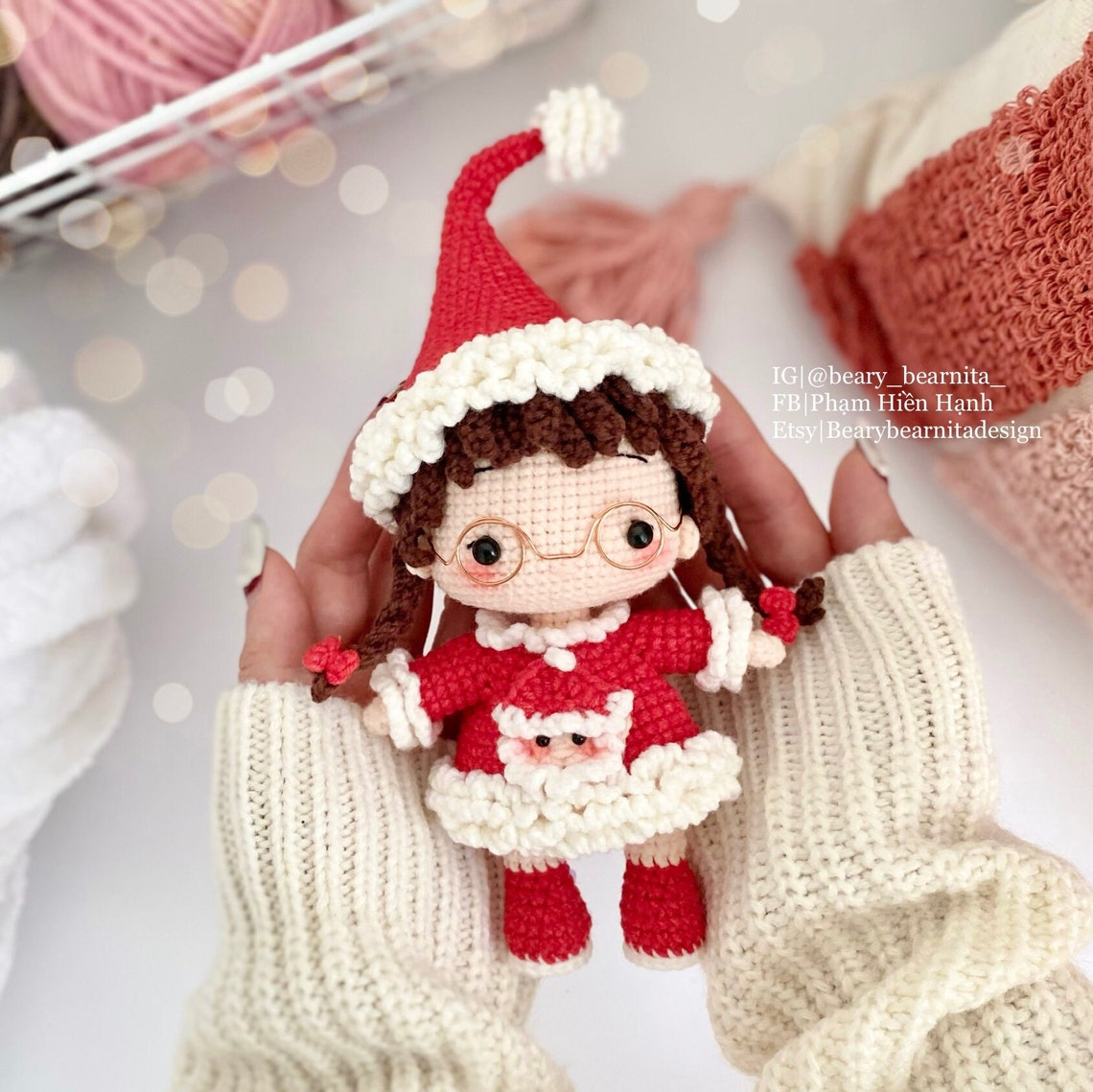 Christmas Crochet Doll Pattern Bundle: Santa, Elf, Snowman (PDF Pattern ...
