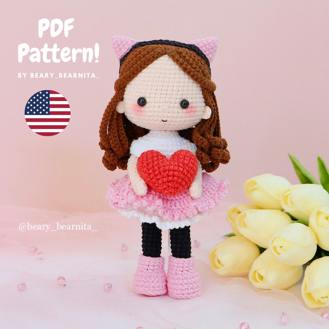 Amy Doll Crochet Pattern. Amigurumi Crochet Pattern. Doll Pattern. PDF ...