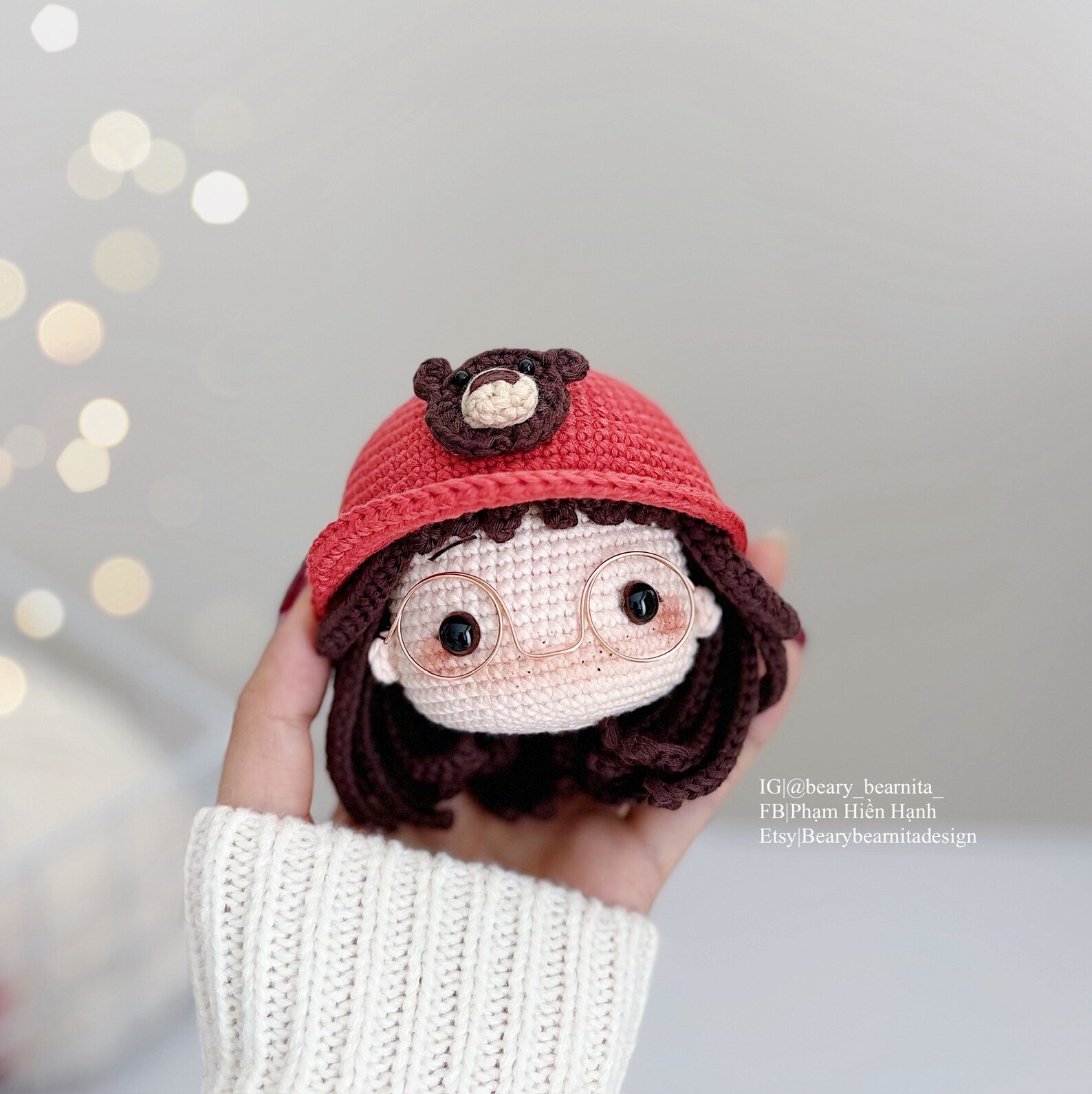 Beary Girl Doll Crochet Pattern: Amigurumi PDF (9.8 Inch) - Etsy