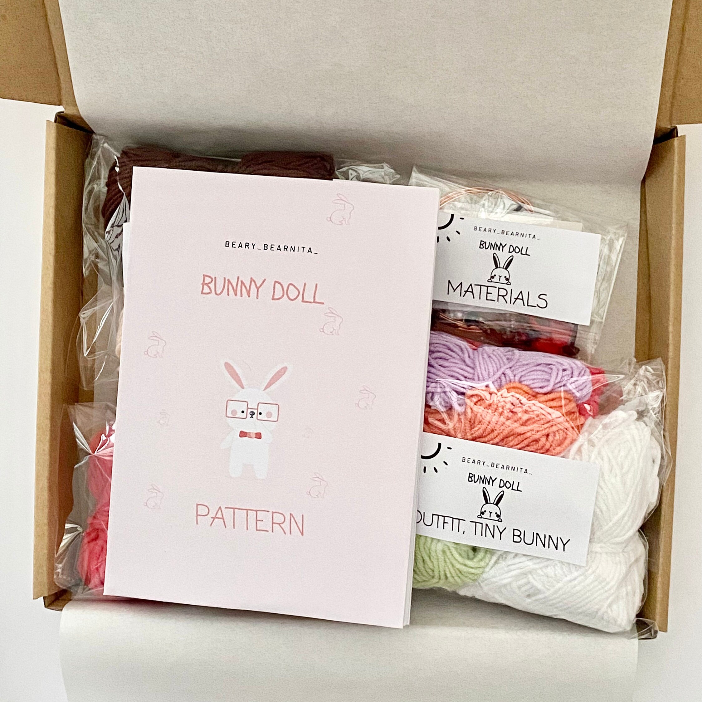 Bunny Doll Crochet Kit. Crochet Kit. Crochet Materials. - Etsy