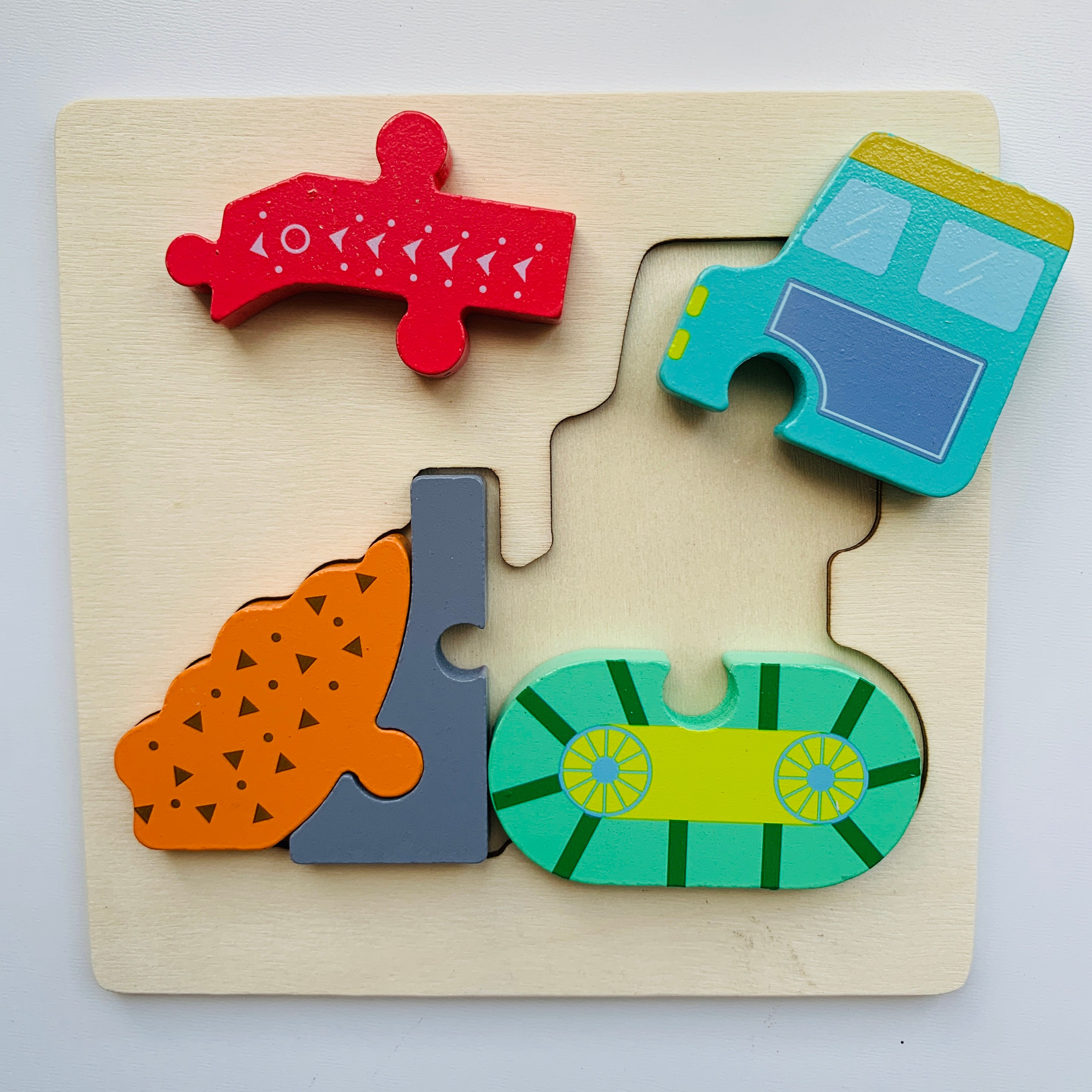 Set van 4 Peuter 3D houten puzzels Animal Traffic Puzzle | Etsy