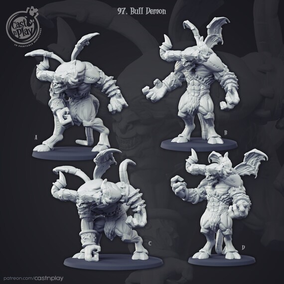 Role Playing Miniatures Multi Armed Demons 3D Printed Resin Miniature ...
