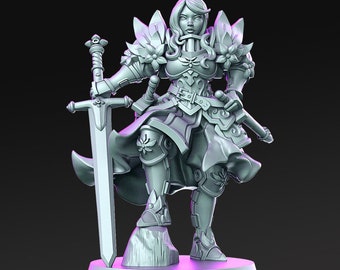 Female Knight Miniature | Etsy