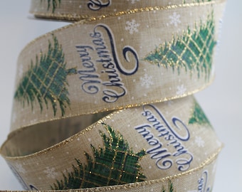 Farmhouse Christmas Ribbon | Etsy