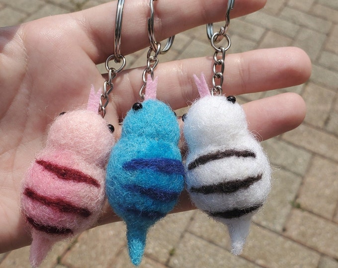 Needle Felted Tsuchinoko Keychains - Etsy