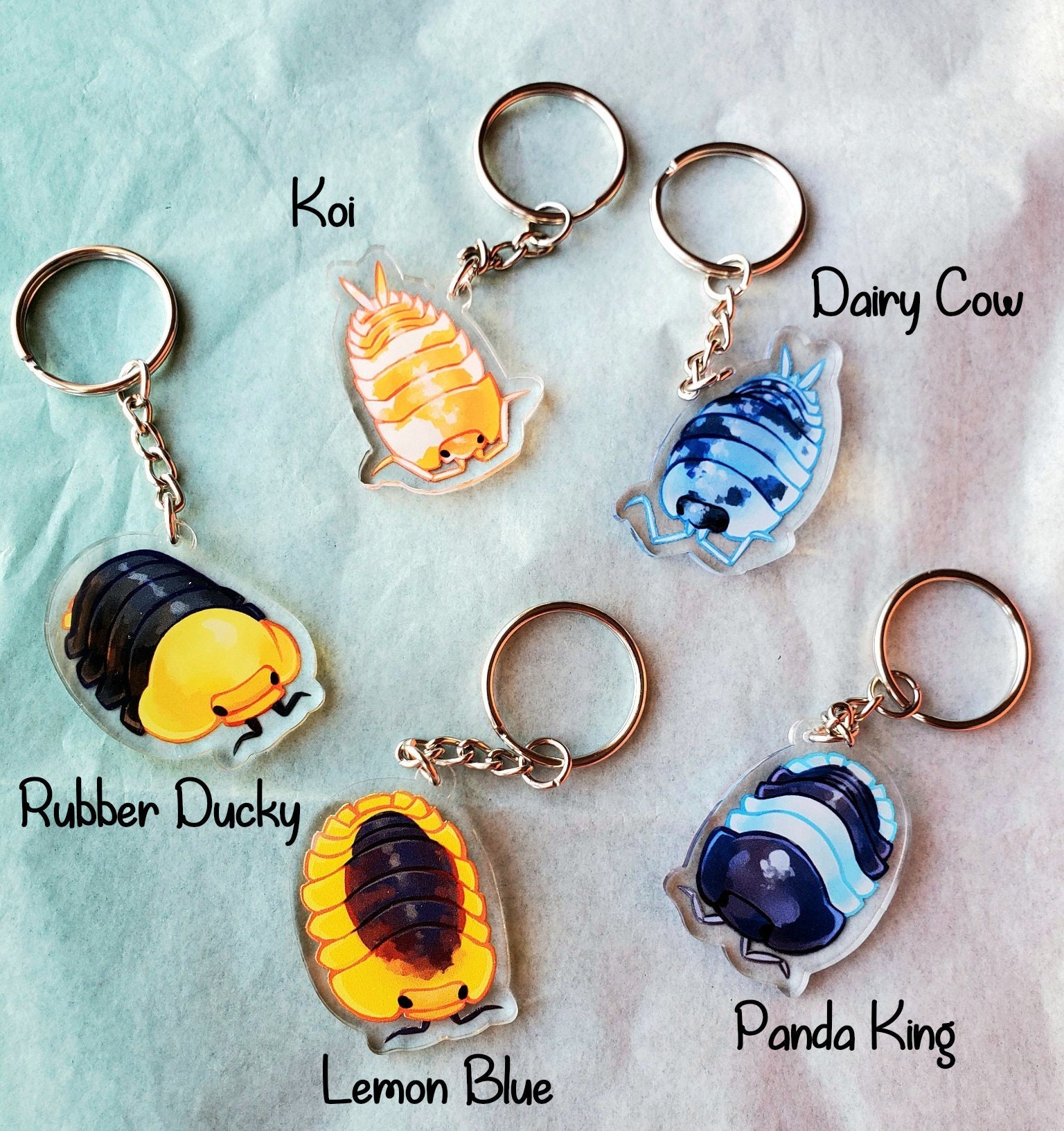 Isopod Acrylic Keychains - Etsy