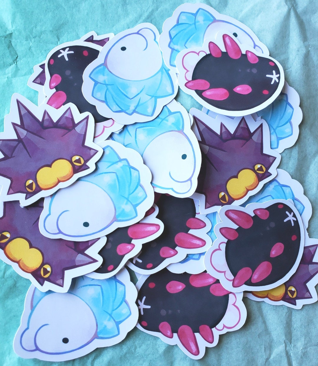 Snom, Pincurchin, and Pyukumuku Vinyl Stickers - Etsy