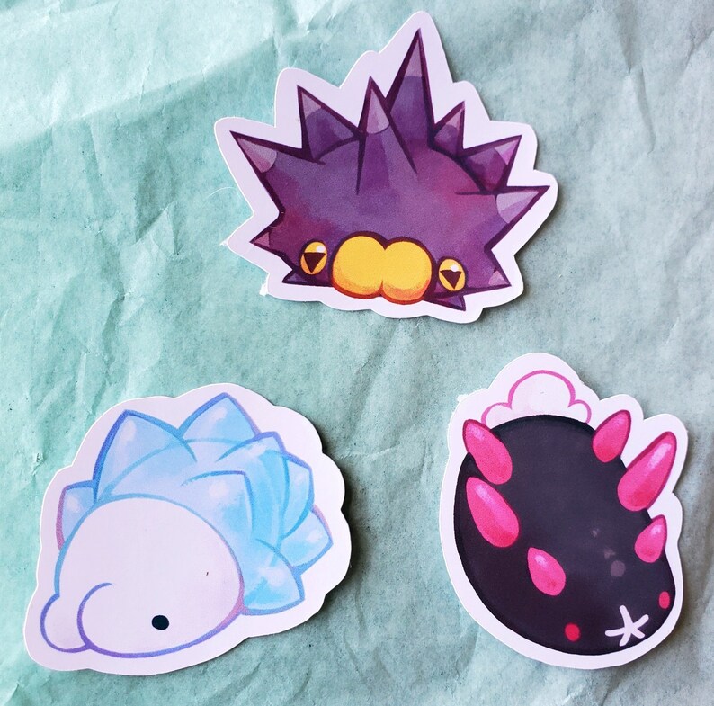 Snom Pincurchin and Pyukumuku Vinyl Stickers - Etsy