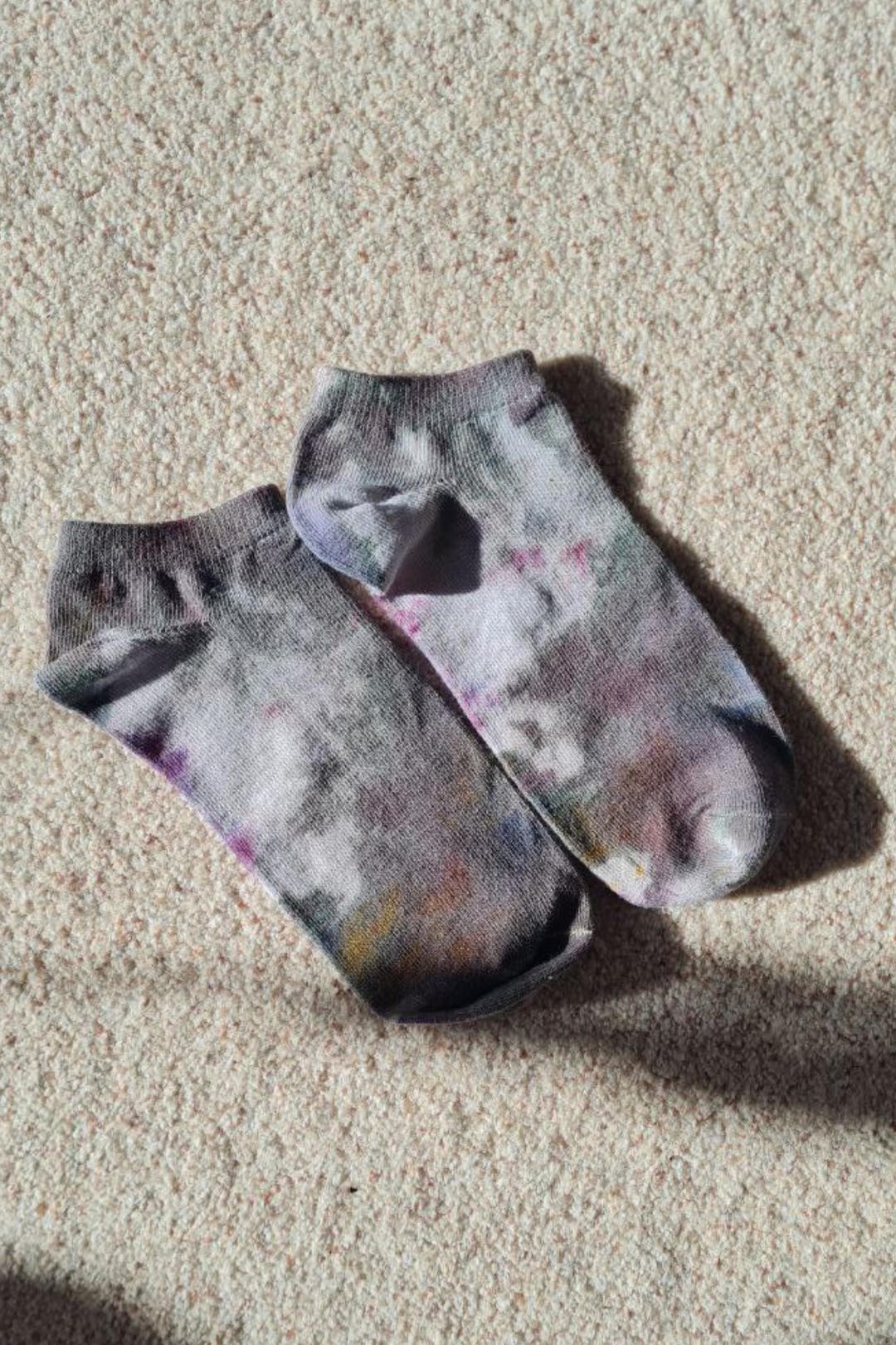 Socks Tiedye Ice Dye Diy Rainbow Batik Stockings Sneaker Sock Handmade ...