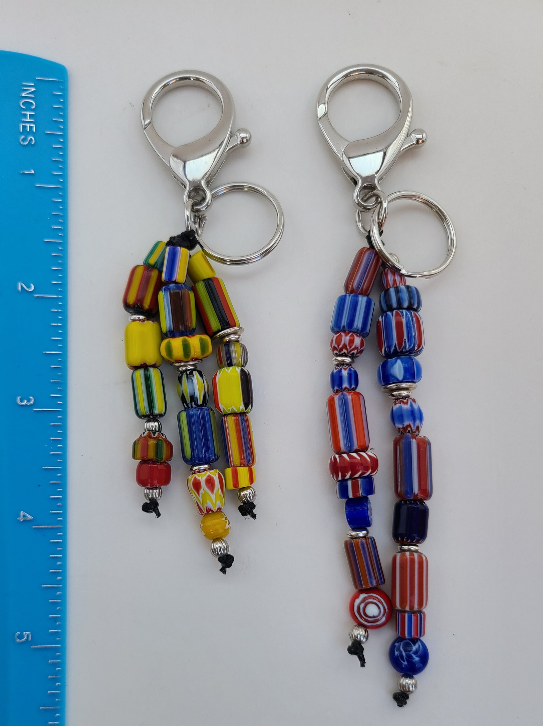 Multicolored Beaded Key Chain/Purse/Backpack Accessory | Etsy