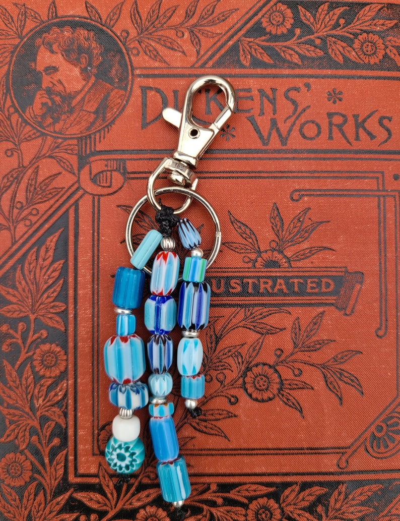 Multicolored Beaded Key Chain/purse/backpack Accessory; Handmade With ...