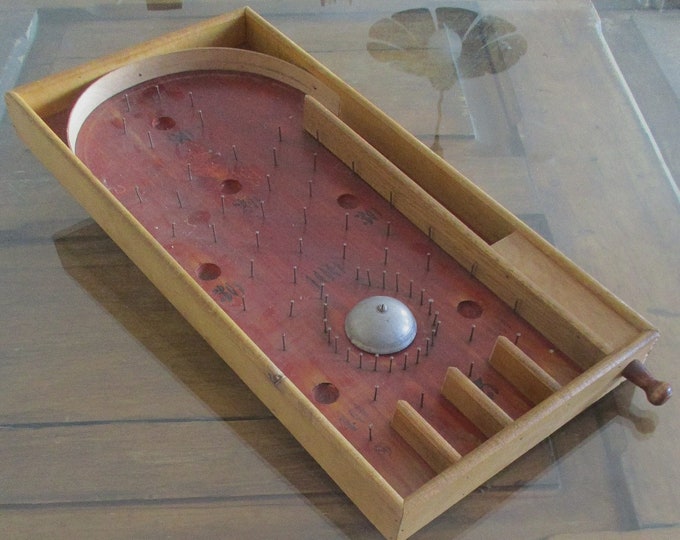 Wooden Pinball Bagatelle Game , Tabletop Pinball Machine , Wooden ...