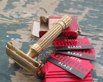 Vintage Gillette Aristocrat Traveller Safety Razor Set. - Etsy