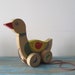 Push Pull Toy Duck, Duck Wheel Cart ,vintage Israeli Toys , Wooden Toys ...
