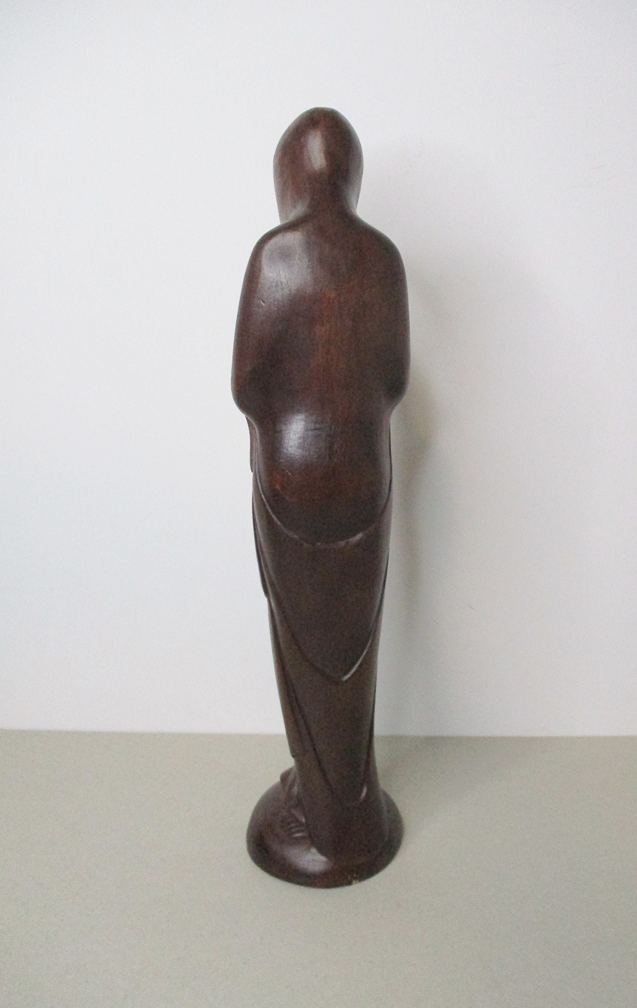 Monk in Prayer Statue ,african Hand Carved Art Deco Wooden Figurine ...