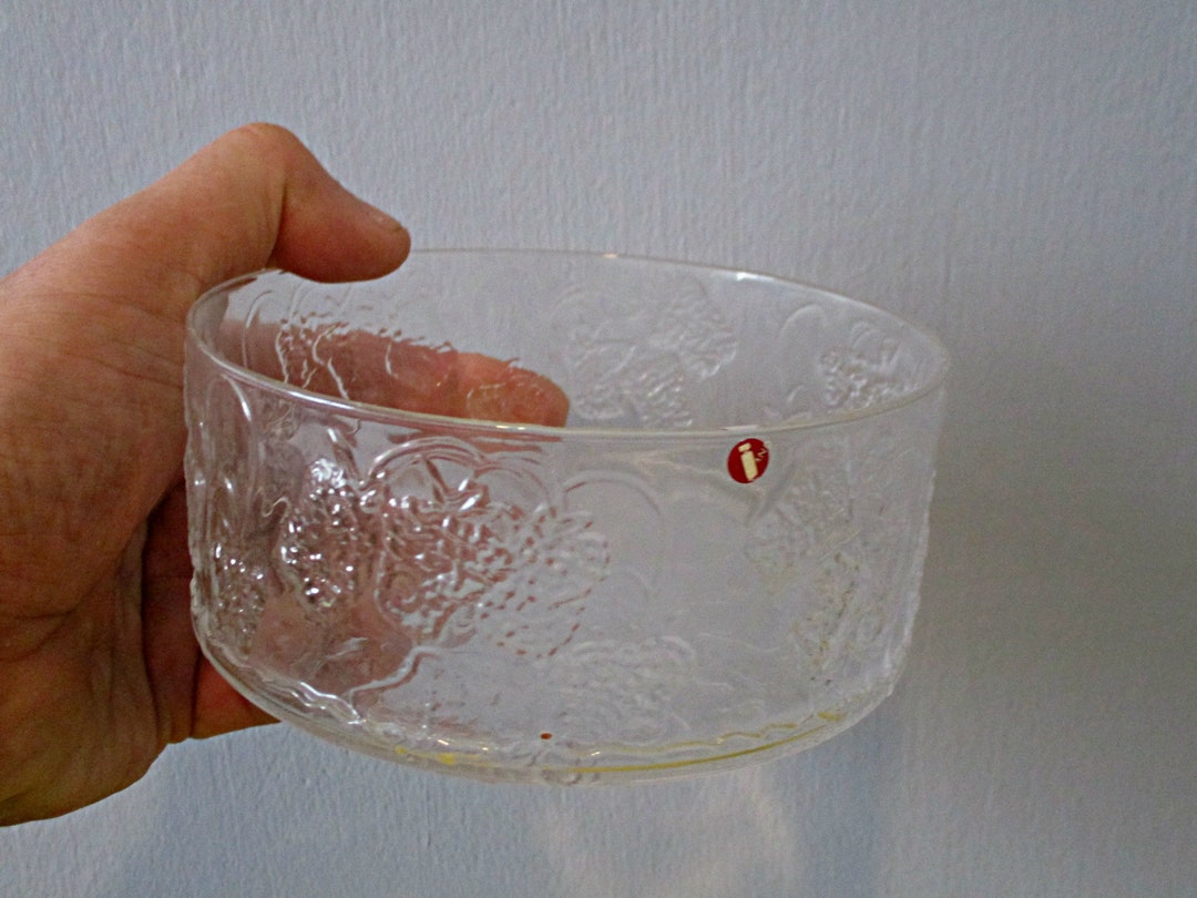 Iittala Marja Pattern Glass Bowl , Vintage Scandinavian Glass,vintage ...