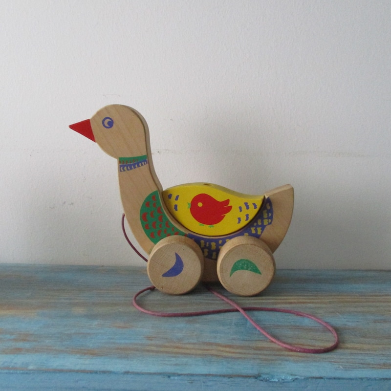 Wooden Duck Toy - Etsy