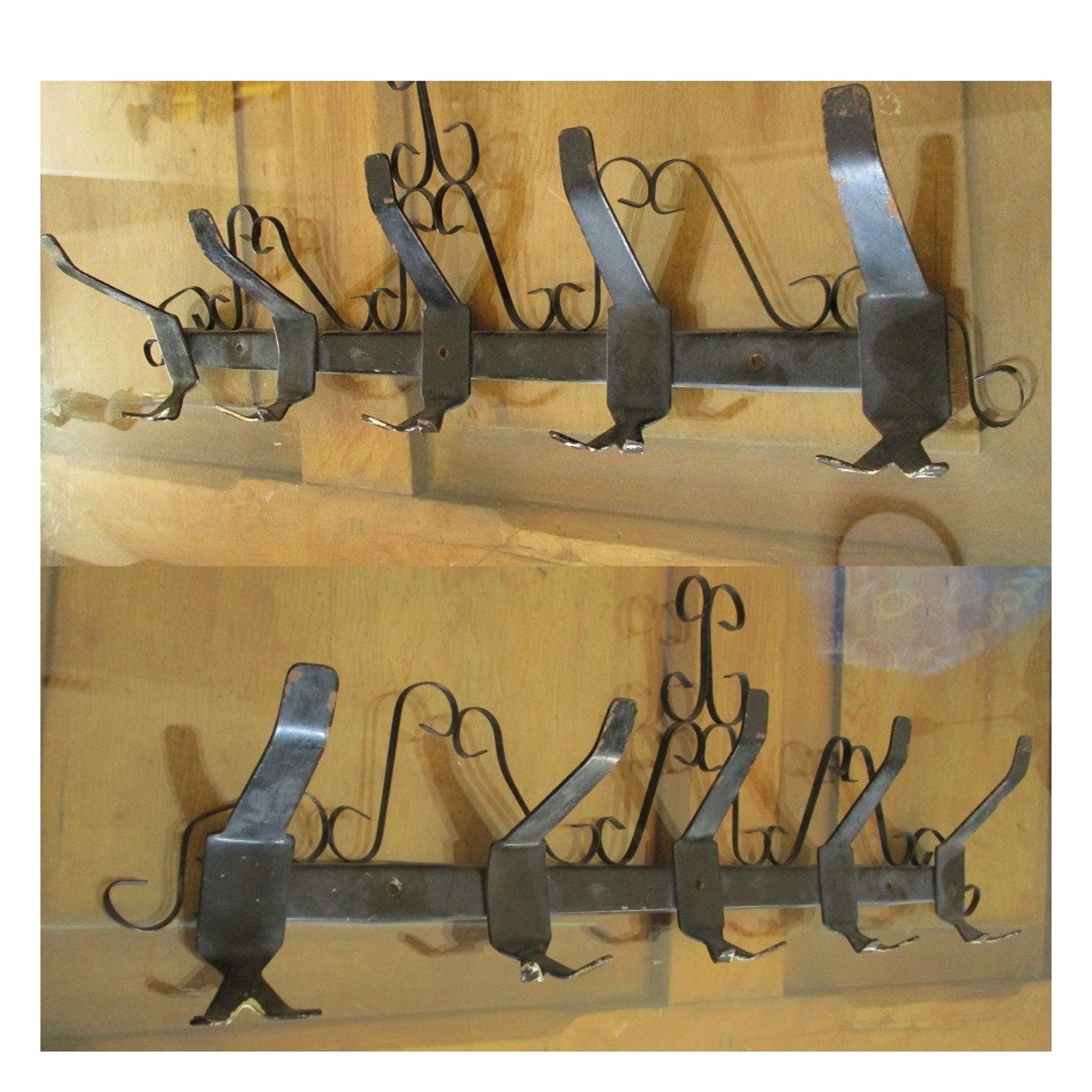 Coat Rack , Black Steel Lace Coat Rack , 70s Mirror , Steel Framed Hat ...