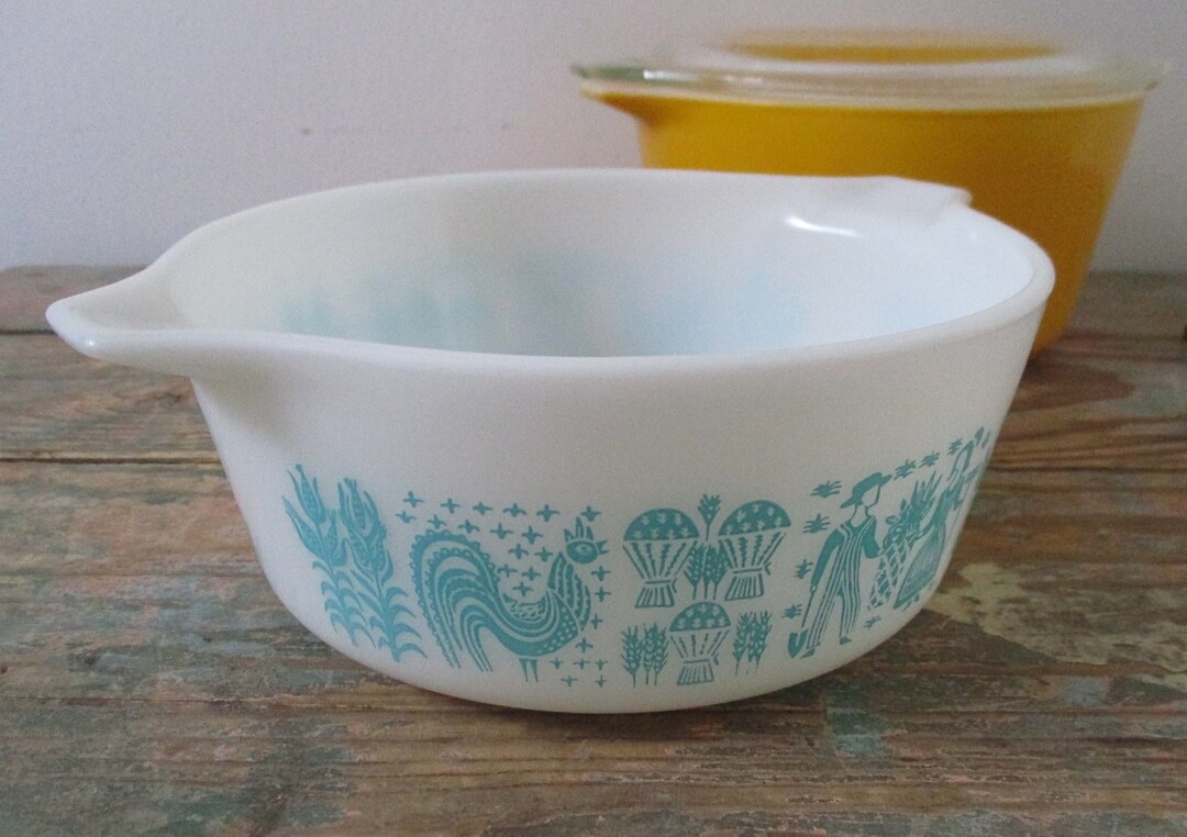 Vintage Pyrex USA Amish Butter Print Casserole Vintage Pyrex ,pyrex ...