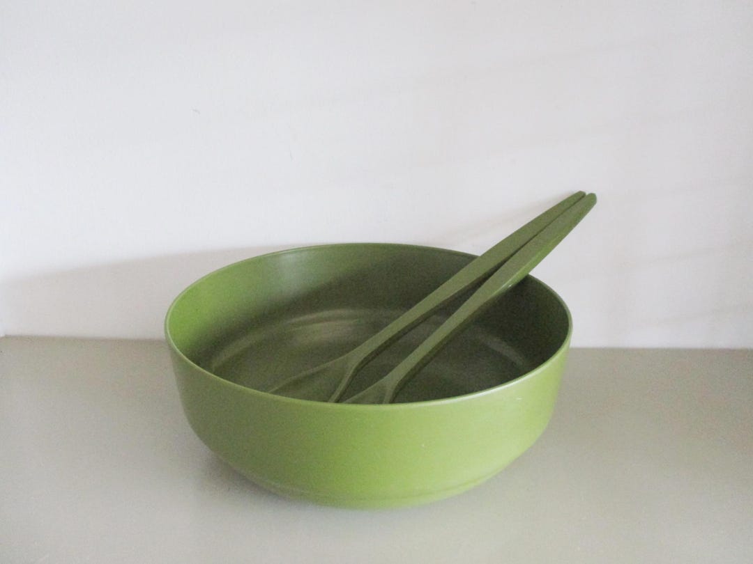 Guzzini Avocado Green Salad Set,vintage Guzzini , Italy Salad Servers ...